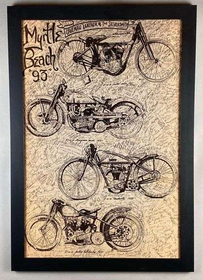 1993 Myrtle Beach Caveman and the Silversmith Motorcycle Poster ...