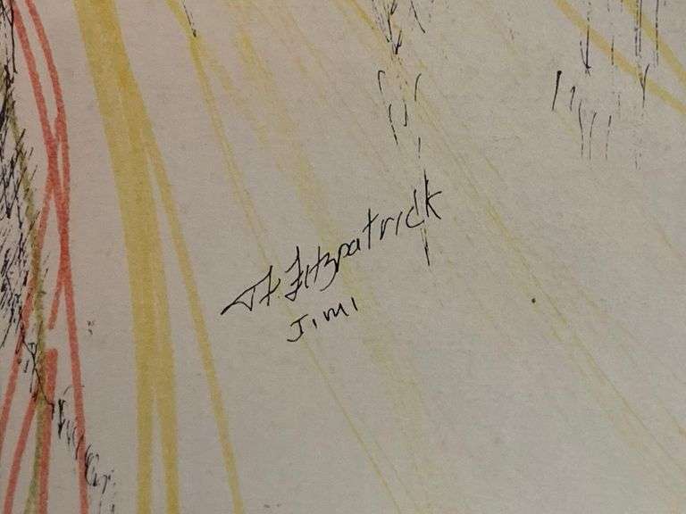 Jim Fitzpatrick Jimi Hendrix Bird Art Print - Matthew Bullock Auctioneers