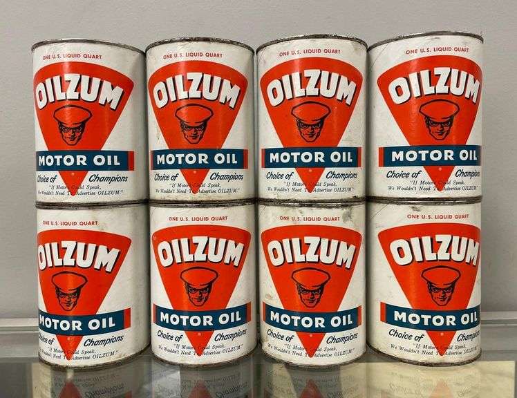 Group of Oilzum Motor Oil Advertising Cans - Matthew Bullock Auctioneers
