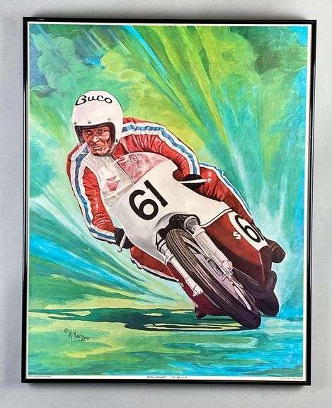 1970 Melva Murphy Ron Grant - #10 US Lithograph Motorcycle Poster ...