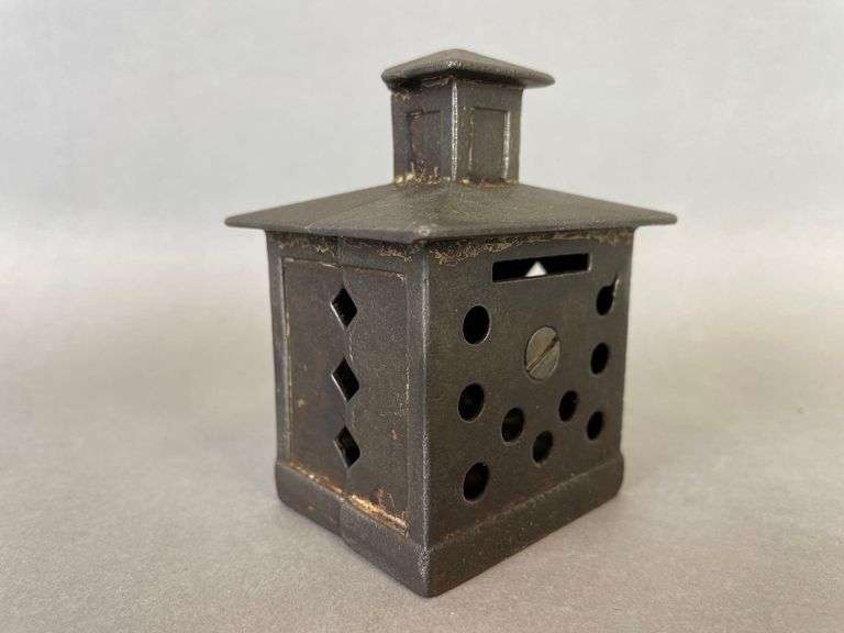 Cast Iron Coin Bank Building - Matthew Bullock Auctioneers