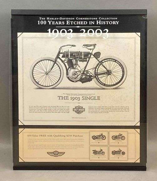 2003 Harley-Davidson 100 Years Etched in History Advertising Display ...