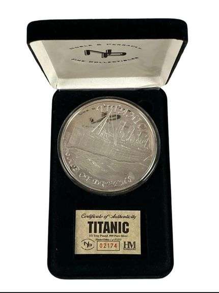 Limited Edition Noble and Perrault Titanic Half Troy Pound Silver Coin ...