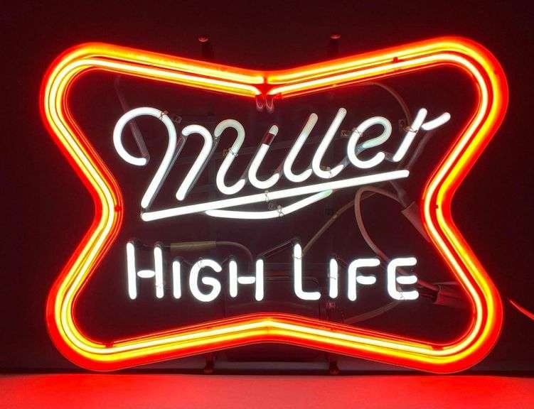 Miller High Life Light-Up Neon Advertising Sign - Matthew Bullock ...