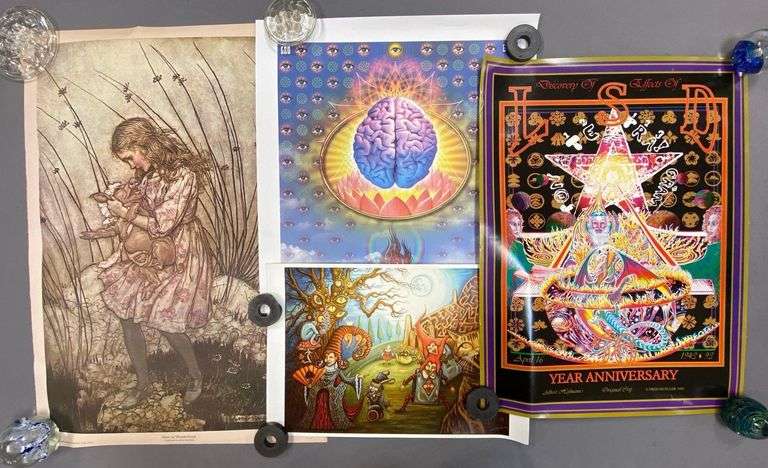 Group of 4 LSD and Alice in Wonderland Posters - Matthew Bullock ...