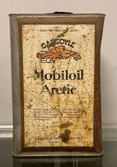 Gargoyle Mobiloil Arctic Motor Oil Advertising Canister - Matthew ...