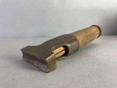 Wood and Brass Coopers Hoop Driver Tool - Matthew Bullock Auctioneers