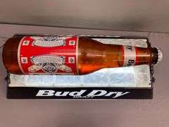 Bud Dry Draft Beer Bottle Advertising Pool Light - Matthew Bullock ...