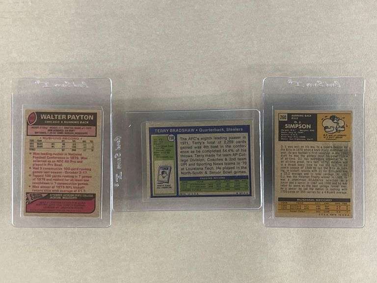 3 - 1970s Topps Football HOFs 2nd Year Cards - Matthew Bullock Auctioneers