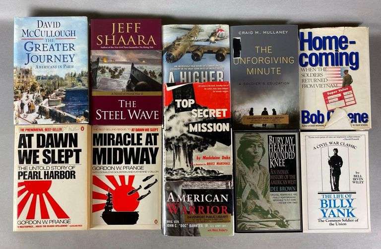 Group of 11 Military Story Books and More - Matthew Bullock Auctioneers