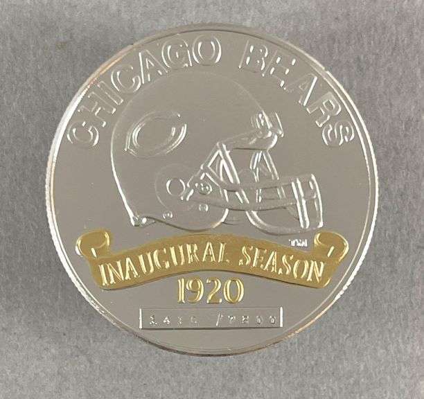 Chicago Bears Official NFL 75th Anniversary Silver Proof Coin 1410/7500 ...