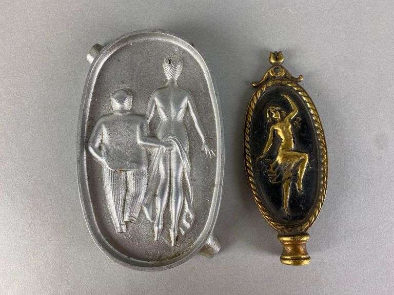Group of 2 Risqué Metal Items - Matthew Bullock Auctioneers