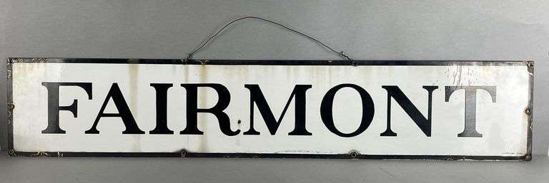 Veribrite Signs Fairmont Porcelain Sign - Matthew Bullock Auctioneers