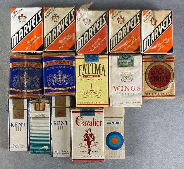 Group of 15 Vintage Cigarettes Packs - Matthew Bullock Auctioneers