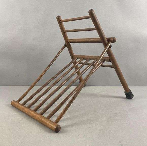 Folding Wood Gout Leg Rest - Matthew Bullock Auctioneers