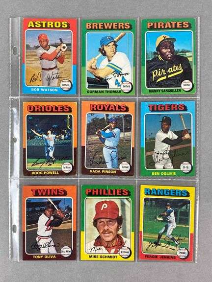 1975 Topps Baseball Near Complete Set, 620+ and 330 Duplicates with ...