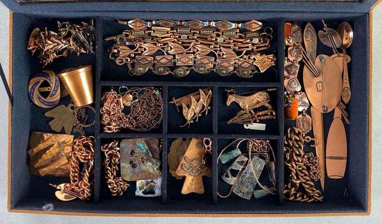 Group of Copper Costume Jewelry and More - Matthew Bullock Auctioneers