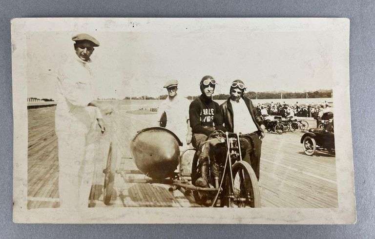 1920s Harley Davidson Motorcycle Photo - Matthew Bullock Auctioneers