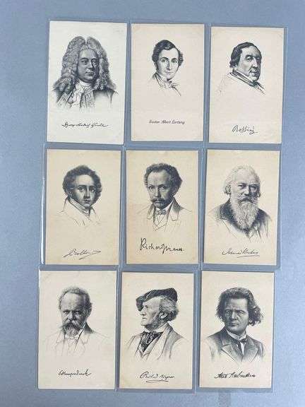Postcards - 13 Famous German Men - Matthew Bullock Auctioneers