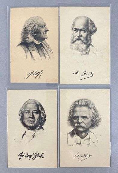 Postcards - 13 Famous German Men - Matthew Bullock Auctioneers