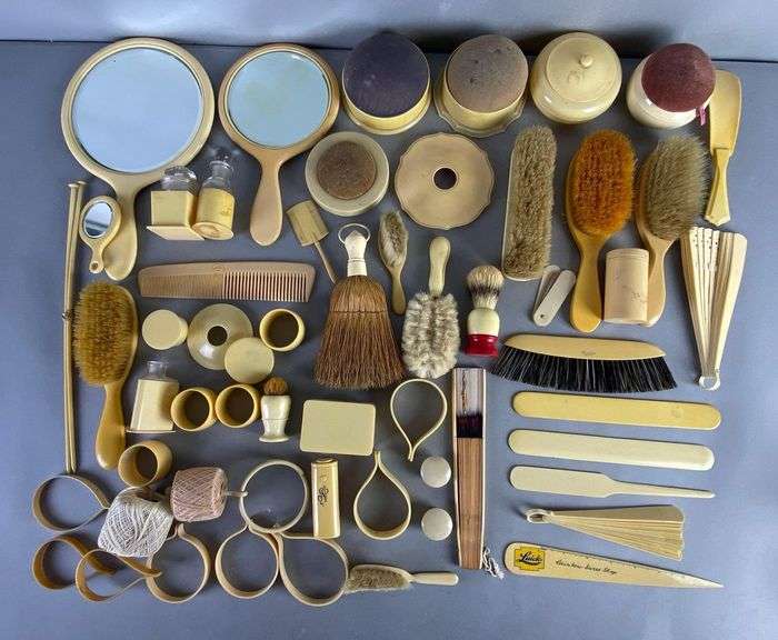Group of Assorted Celluloid Vanity Items and More - Matthew Bullock ...