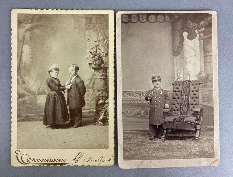 Group of 2 1880s Little People Cabinet Cards - Matthew Bullock Auctioneers