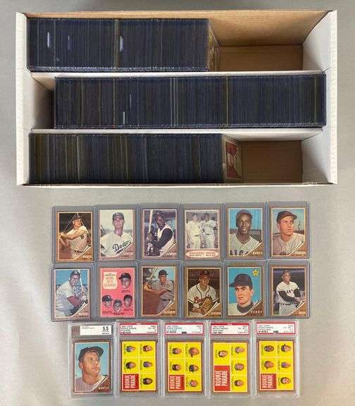 1962 Topps Baseball Complete Set with BVG 5.5 Mickey Mantle and 4 ...