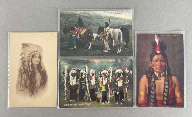 Postcards - 20+ Native Americans - Matthew Bullock Auctioneers