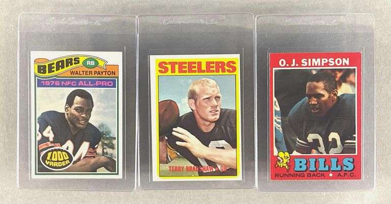 3 - 1970s Topps Football HOFs 2nd Year Cards - Matthew Bullock Auctioneers