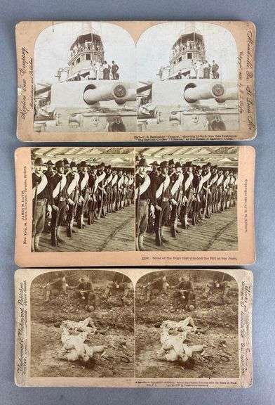 Group of 3 1870s Military Stereo Views - Matthew Bullock Auctioneers