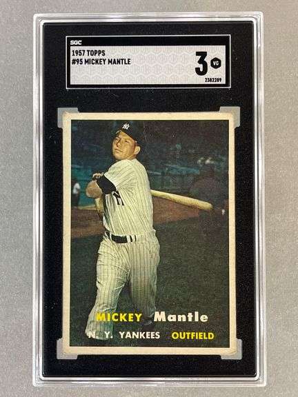1957 Topps Mickey Mantle #95 SGC 3 - Matthew Bullock Auctioneers