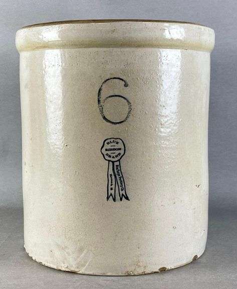 Buckeye Pottery Co. Macomb, IL 6 Gallon Stoneware Crock - Matthew ...