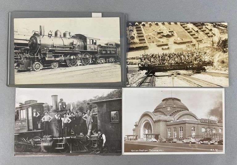 Postcards - Railroad Real Photo - Matthew Bullock Auctioneers