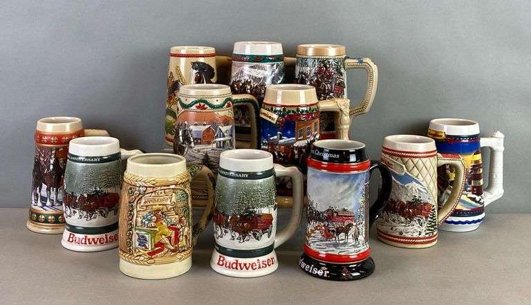 Group of Budweiser Steins and More - Matthew Bullock Auctioneers