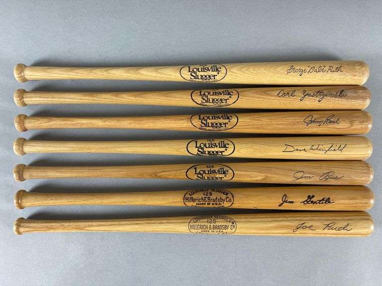 Babe Ruth, Carl Yastrzemski + 5 Other Louisville Sluggers Mini Bats ...