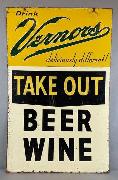 Vintage Vernors Double Sided Metal Advertising Sign - Matthew Bullock ...