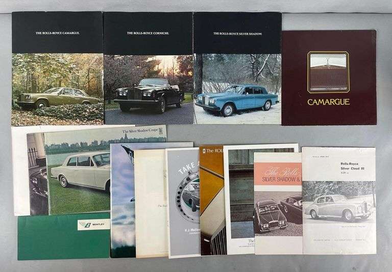 Group of Vintage Rolls Royce Dealership Advertising Brochures - Matthew ...