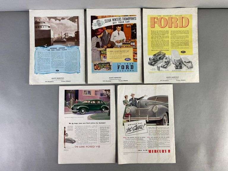Group of 5 Vintage Ford News Automobile Magazines - Matthew Bullock ...