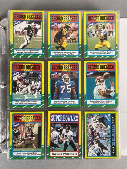 1986 Topps Football Complete Set - Matthew Bullock Auctioneers
