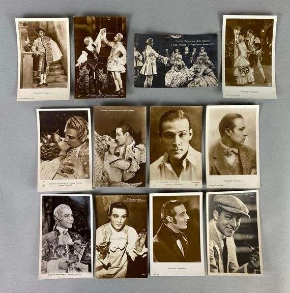 Postcards - 12 Real Photo Rudolph Valentino - Matthew Bullock Auctioneers