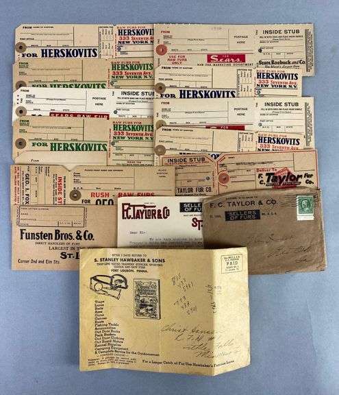 Group of Assorted Fur Tags - Matthew Bullock Auctioneers