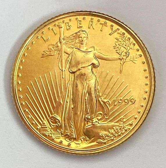 1999 $5 American Gold Eagle 1/10oz .999 Fine Gold Coin - Matthew ...
