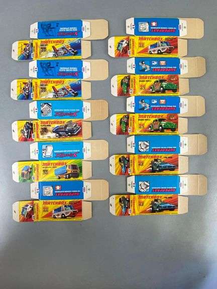 Group of 10 Matchbox Superfast I Type Boxes - Matthew Bullock Auctioneers