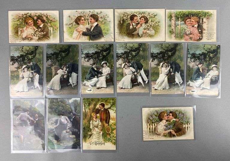 Postcards - 33 Hand Tinted and Embossed Couples - Matthew Bullock ...