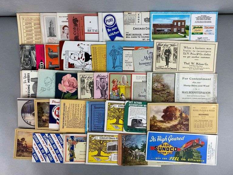 Group of 53 Advertising Ink Blotters - Matthew Bullock Auctioneers