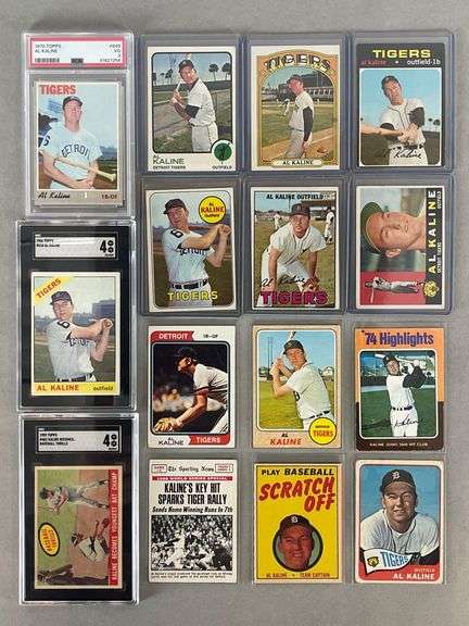 15 - 1959 - 75 Topps Al Kaline Cards with 3 Graded - Matthew Bullock ...