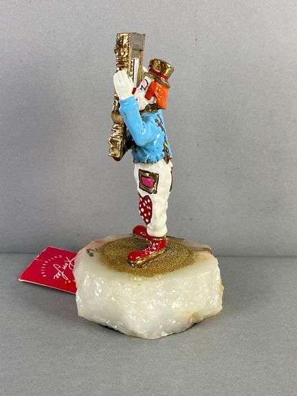 1988 Ron Lee World of Clowns Clown In Frame Hand Painted Sculpture ...