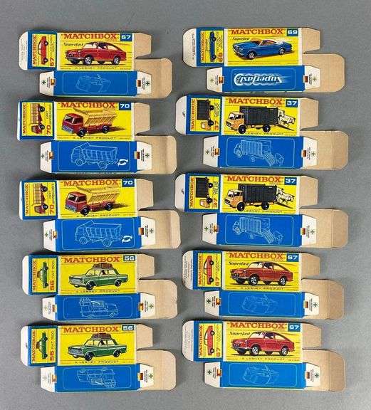 Group of 10 Matchbox F Type Boxes - Matthew Bullock Auctioneers