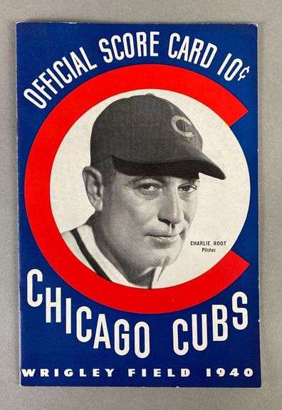 1940 Chicago Cubs Wrigley Field Official Score Card - Matthew Bullock ...