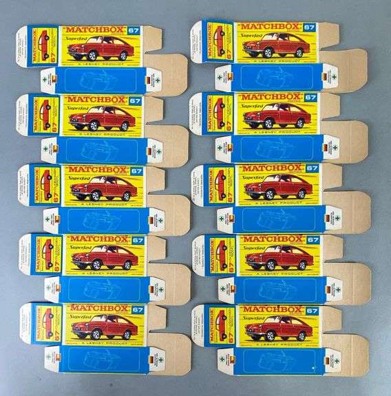 Group of 10 Matchbox F Type No. 67 Boxes - Matthew Bullock Auctioneers